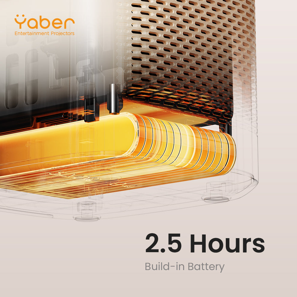 Yaber T2 Plus GTV Portable Projector | Google TV, 2.5H Battery